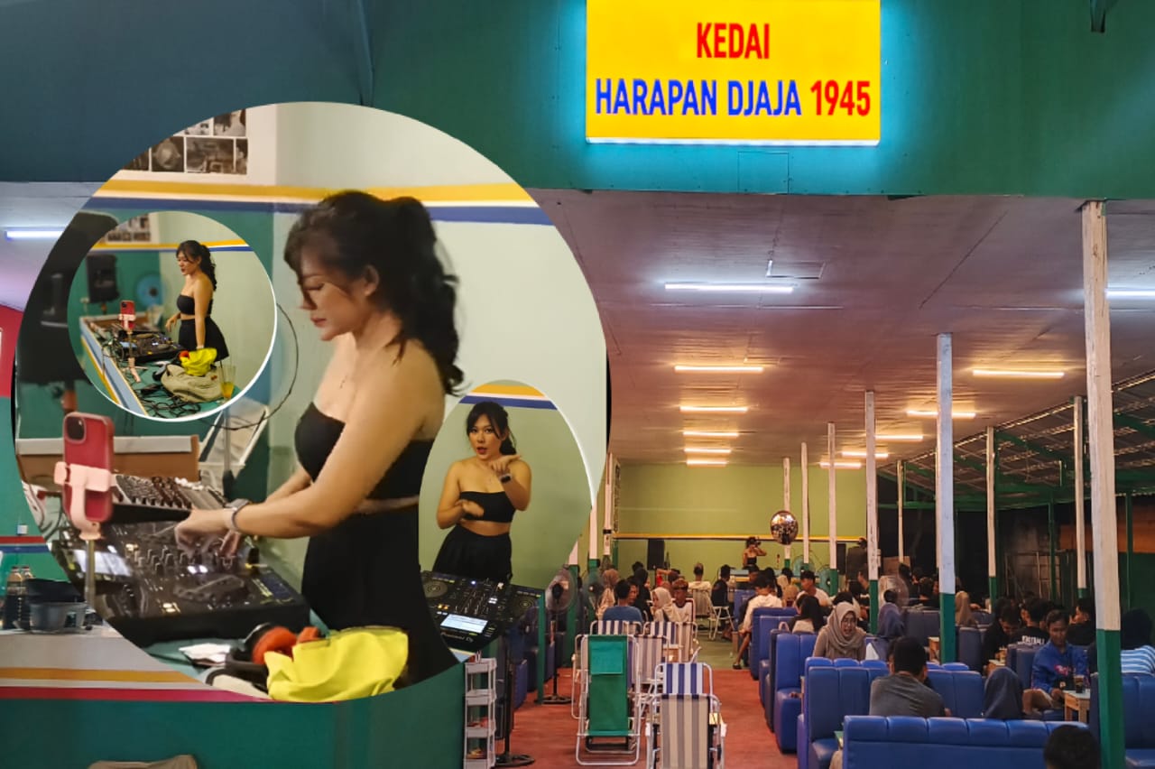 Dengerin Live DJ Sambil Ngopi di Kedai Harapan Djaja 1945 Lamongan ...